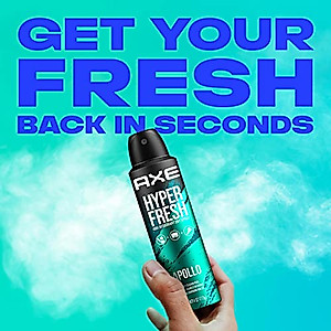 AXE Apollo Deodorant Spray 48 Hour Odor Protection Fresh Sage and Cedarwood Deodorant without Aluminum and without Residue, 4 Ounce (Pack of 4)