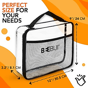 BEEBIJI Kids Toy Storage Organizer Set of 5 – 12" x 9.5" Durable PVC Storage Bag Organizer for Building Blocks, Toys – Toy Organizers and Storage Clear Storage Bags with Removable Name Tags