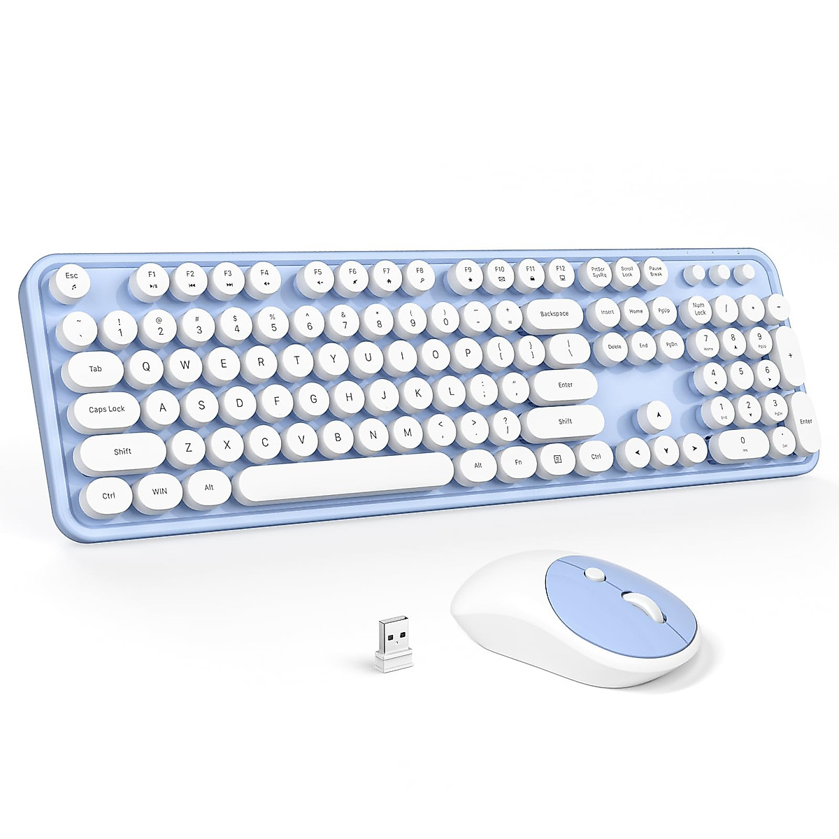 GEEZER Wireless Keyboard and Mouse Combo - Colorful Design