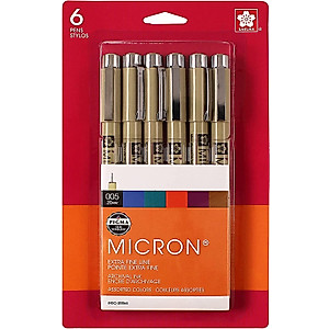 SAKURA Pigma 30064 Micron Blister Card Ink Pen Set, Colors may vary, 2-mm