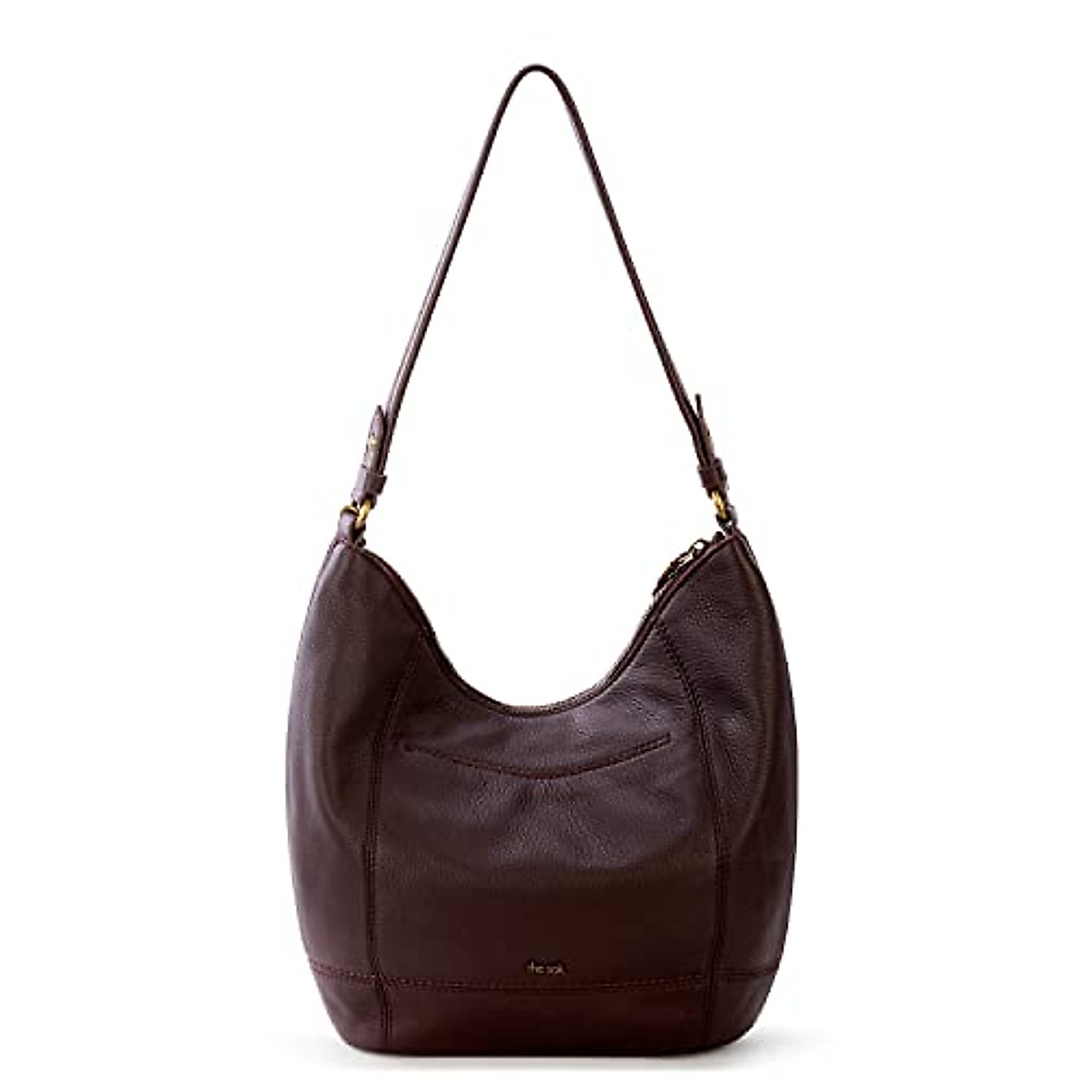 The Sak Womens Leather, & Silhouette, Sequoia Hobo Bag in Leather Soft Slouchy Silhouette Timeless Elevated Design, Mahogany, One Size US