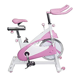 Sunny Health & Fitness P8150 Belt Drive Premium Indoor Cycling Bike, Pink