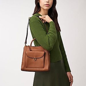 Fossil Women's Parker Leather Convertible Small Backpack Purse Handbag, Sage (Model: ZB1711343)