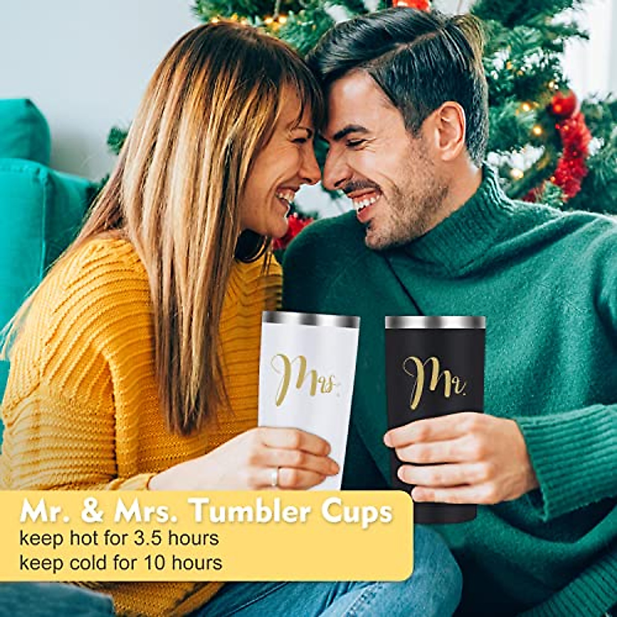 Wedding Gifts,Mr And Mrs Tumbler Set Engagement Gifts,Gifts For Bride And Groom,Bride To Be Gifts,Wine Glass Engaged Gifts Honeymoon Essentials