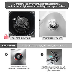 Set of 2 Inflatable Armrest Lounge Chair with Ottoman,Hand Pump,Eye Mask,Earplugs-Portable Blow Up Sofa,Air Chaise Lounge,Ideal Loveseat Set for Family Movie Night,Couple,Gaming,Party,Camping,Garden