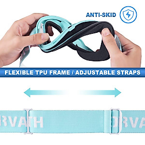 SH HORVATH HD Ski Snowboard Goggles, Magnetic HD Mirrored Lens for Men Women