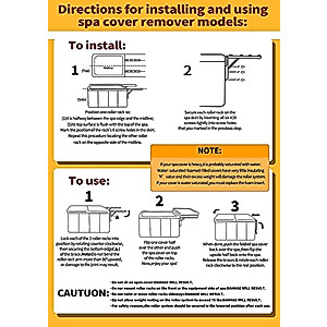 UCEDER Hot Tub Cover Lift and Caddy Removal System Bracket Universal Assist Spa Cover Roller fits Vary Size, Shape and Brand of SPA,Cabinet Free Cover