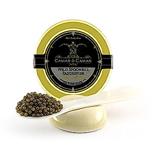 GUARANTEED OVERNIGHT! American Caviar SAMPLER Bowfin, Salmon, Paddlefish, Premium Sturgeon 1oz ea + FREE SPOON & BLINI