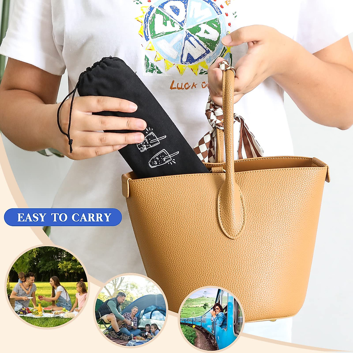 12-Pcs Reusable Metal Straws with Silicone Tips, Stainless Steel Drinking Straws with 3 Cleaning Brushes & 1 Portable Bag- Perfect for 30 oz and 20 oz Tumblers