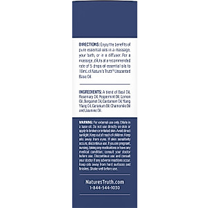 Nature's Truth Essential Oil, Mental Clarity, 0.51 Fluid Ounce, Clear