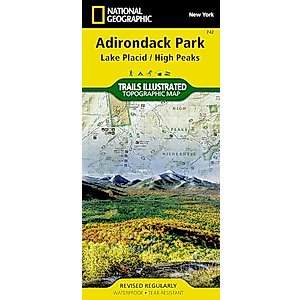 Lake Placid, High Peaks: Adirondack Park Map (National Geographic Trails Illustrated Map, 742)