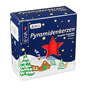 Jeka Kerzen Christmas Pyramid Carousel Candles, Large 17mm - Red