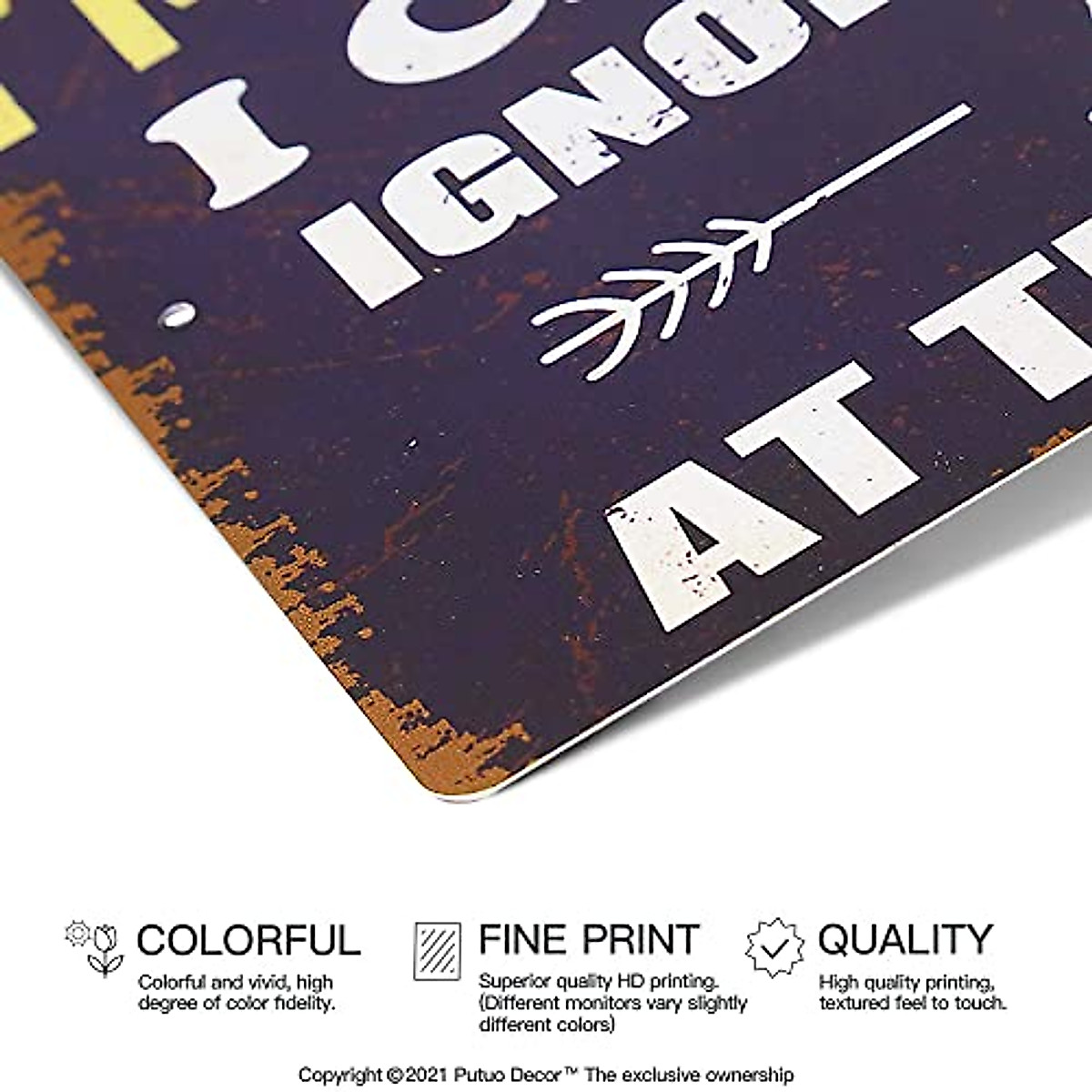 Putuo Decor Funny Sarcastic Metal Tin Sign, I'M Multitasking I Can Listen Ignore and Forget All at The Same Time