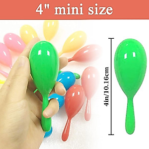 24pcs Mini Maracas for Kids Mexican Fiesta Party Favors Plastic Maraca Shakers Noisemaker for Cinco de Mayo Day of the Dead Fiesta Mexican Themed Birthday Christmas Party Supplies Favors Kids Gifts
