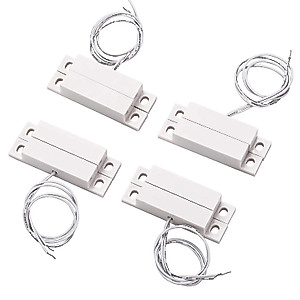 Gufastore 10pcs Surface Mount Alarm 10W 100V 0.5A in Max Magnetic Contact Ideal for Door Window Security with Lead Wire and 3M Adhesive Paper