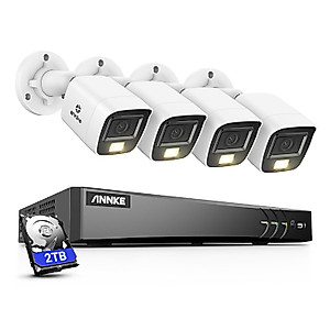 ANNKE 16CH Surveillance Camera System 16 Channel H.265+ 5-in-1 HD DVR Video Recorder, (8) 1080P Outdoor Weatherproof CCTV Security Cams, 2TB Surveillance Hard Drive, Easy Remote Access Indoor Outdoor