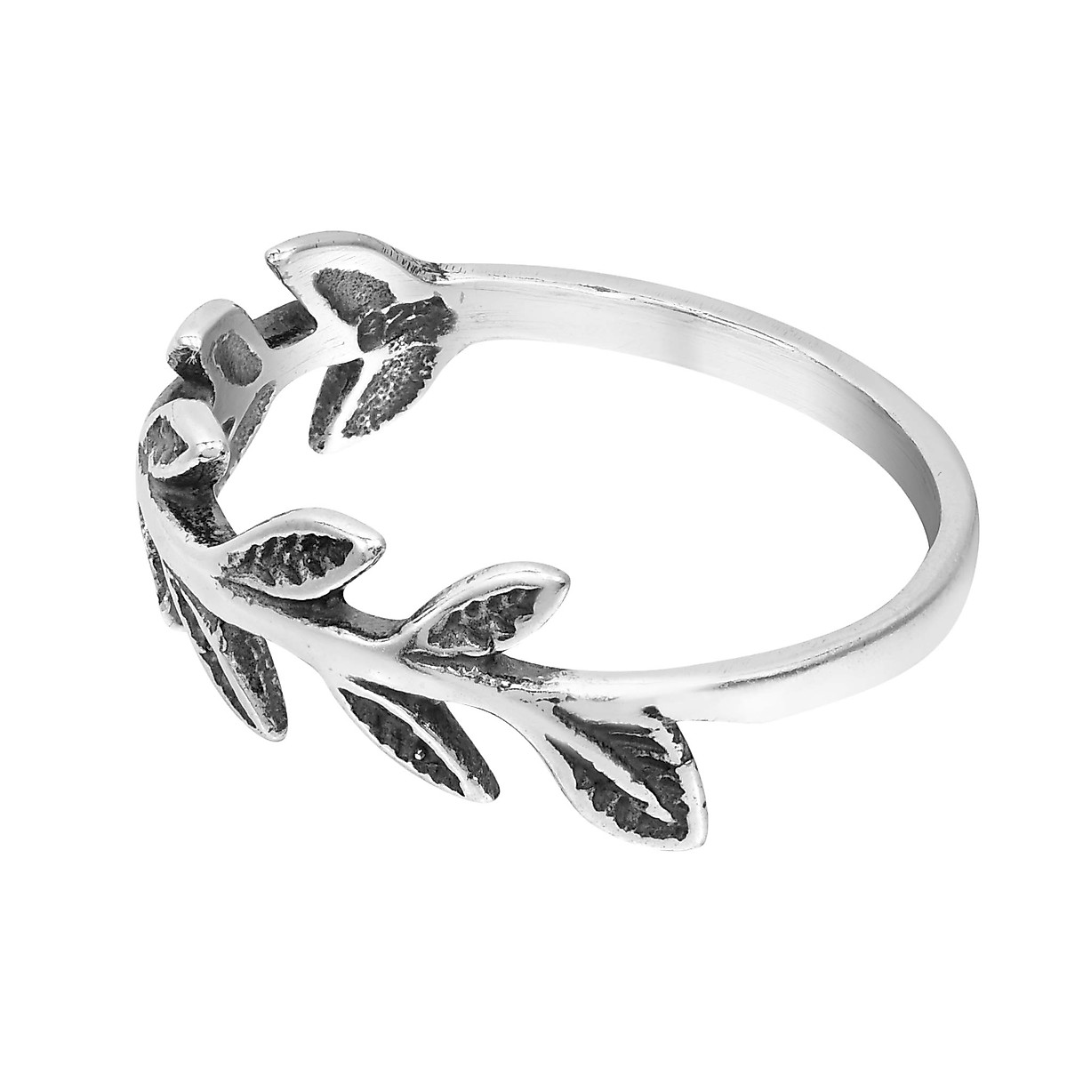 AeraVida Stunning Peace Inspired Olive Branch with a Plants and Nature Vibe .925 Sterling Silver Ring Sizes 6-9 for Olympics Influenced or Roman Empire and Caesar Inspired Fashion Accessories