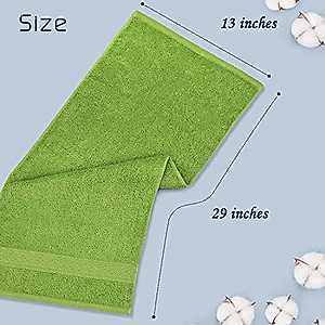 Cleanbear Ultra Soft Hand Towels 12 Pack 6 Colors 100% Cotton Hand Towel Set for Family Members (13 x 29 Inches)