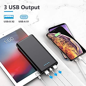 LanLuk Portable Charger Power Bank, 26800mAh Quick Phone Charge 3.0 Fast Charging Power Delivery External Battery Pack 3 Output & 2 Input Type-C Power Banks Compatible with iPhone 12/11, Samsung,ect.