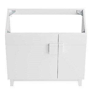 Modway EEI-6400-WHI Miles 36” Bathroom Vanity Cabinet (Sink Basin Not Included), White