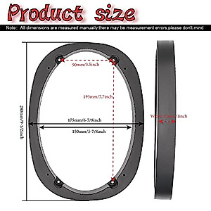 TuoLauthon 2pcs 6" X 9" Universal Plastic Vehicle Car Speaker Spacer Adapter Mount