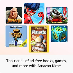 Amazon Fire HD 10 Kids Pro tablet- 2023, ages 6-12 | Bright 10.1" HD screen | Slim case for older kids, ad-free content, parental controls, 13-hr battery, 32 GB, Happy Day