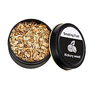 Whiskey Barrel Hickory Wood Chips for Cocktail Smoker, Smoking Gun, Glass Cloche | Culinary Smoking Fuel (4oz) | Infuse Bourbon, Cheese, Meats, BBQ, Salt, Butter