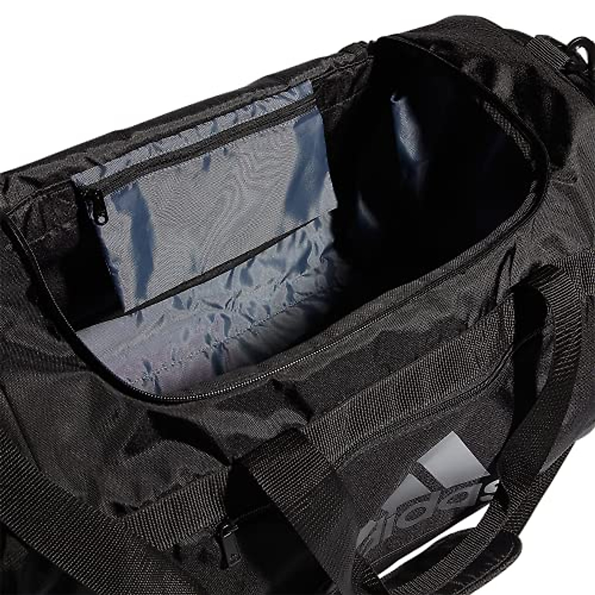 adidas Defender 4 Medium Duffel Bag, Black/Silver Metallic, One Size