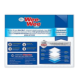 Four Paws Wee-Wee Superior Performance Pee Pads for Dogs - Dog & Puppy Pads for Potty Training - Dog Housebreaking & Puppy Supplies - 22" x 23" (200 Count)