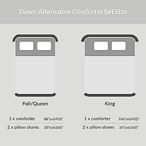 Hyde Lane Farmhouse Bedding Comforter Sets, Ivory Full/Queen Size Boho Bed Set,Cotton Top with Modern Neutral Style Clipped Jacquard Stripes, 3-Pieces Including Pillow Shams (90x90 Inches)