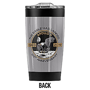 Logovision NASA Apollo Circle 50th Stainless Steel Tumbler 20 oz Coffee Travel Mug/Cup, Vacuum Insulated & Double Wall with Leakproof Sliding Lid | Great for Hot Drinks and Cold Beverages