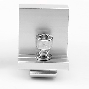 Autone 12 Pcs Solar Panel Adjustable End Clamps Solar Panel Mounting Bracket Clamp for 30-50mm/1.18-1.97'' Solar Framed Panel