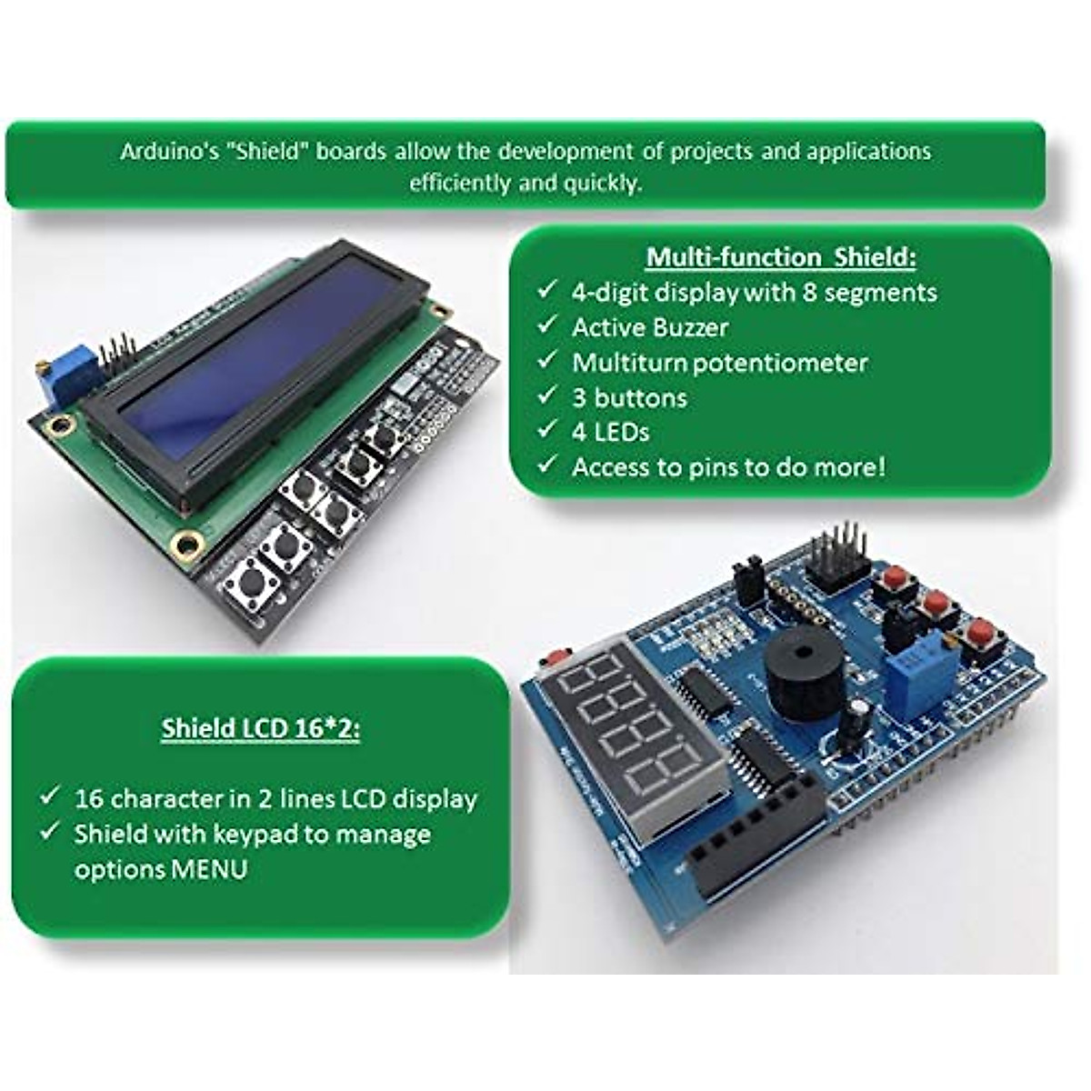 JDH Labs Tech Open Source Shields Super kit for UNO, MEGA