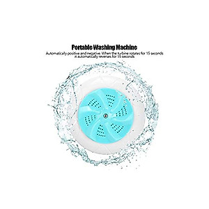 Mini Washing Machine, Portable Ultrasonic Turbine Washing, Ultrasound Turbo Washer Laundry for Travel Household (Green)