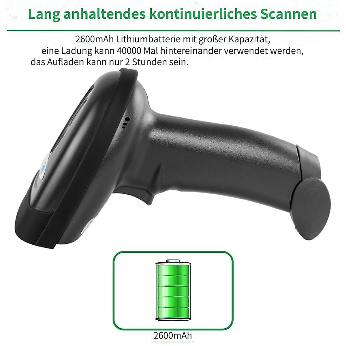 NETUM Bluetooth Barcode Scanner, Compatible with 2.4G Wireless & Bluetooth Function & Wired Connection, Connect Smart Phone, Tablet, PC, CCD Bar Code Reader Work with Windows, Mac,Android, iOS