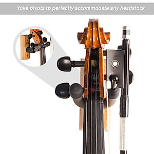 String Swing Violin and Viola Hanger Wall Mount for Home and Studio Music Room Decor Turn Your Instrument Into Art and Practice More (CC01V-C)