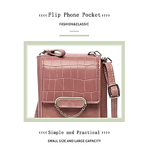 Women Crossbody Phone Bag, Small Messenger Shoulder Bag Cash Handbag Wallet Purse New in 2022 (BLACK)