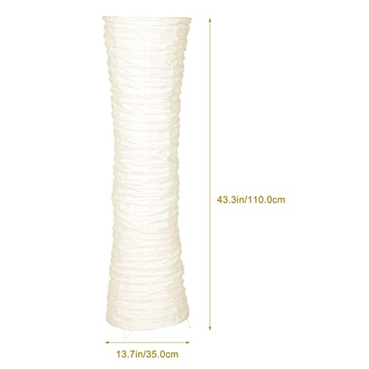 OSALADI Floor Light Shade Modern Vertical Paper Lamp Shade Nordic Lamp Shade Replacement Floor Light Cover for Home, Beige