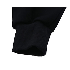 NUTEXROL Womens Thickening Long Fleece Sweatshirt String Hoodie Dress Pullover Plus Size, Large, Black