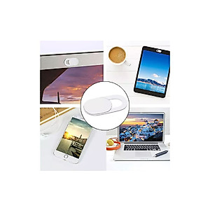 Laptop Camera Cover Slide 12 Pack Black&White, Webcam Cover Slide Phone Camera Cover, Ultra-Thin Computer Camera Cover Slide Blocker Slider Fits Most iPhone MacBook Laptop, Desktop, PC, Tablet…