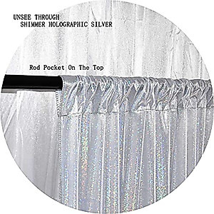 LQIAO Bling Laser 5x7ft Silver Backdrop Holographic Fabric Background Shimmer Photography Booth Photo Background Props Curtain/Backdrop Makeup Vides Shooting Bling Teenage Heart