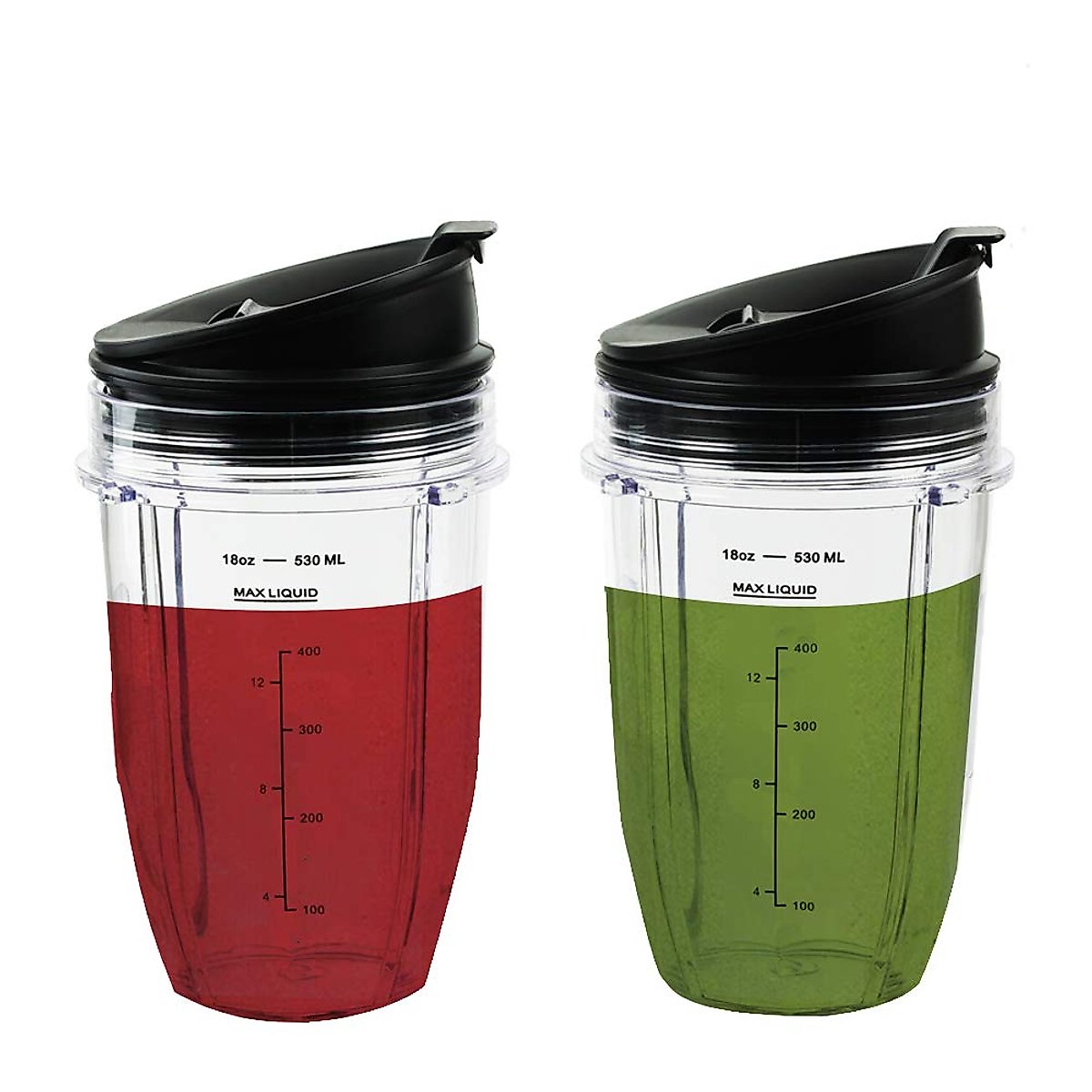 Blender Cups for Ninja Blender, 18OZ Cup with Sip & Seal Lids Compatible with 900w 1000w Nutri Ninja Blender Auto iQ series (2 Pack)