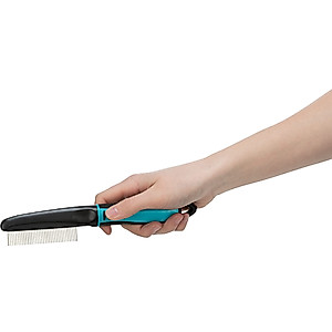 TRIXIE Pet Grooming Flea Comb, For Cats, Dogs, and Small Animals, Removes Fleas, Flea Eggs and Other Debris, 8" (21cm)