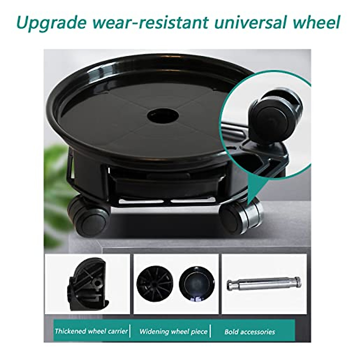 CACXKEP Plant Stand with Wheels Plant Caddy with Wheels Rolling Plant Tray Saucer Pots Accessories Indoor Planters Camper Must Haves Gardening Supplies Outdoor,M