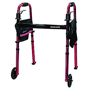 McKesson Travel Walker Adjustable Height Aluminum Frame 300 lbs. Weight Capacity 29-1/2 to 37 Inch Height, McKesson Brand, 146-RTL10263KDR - Sold by: Pack of One