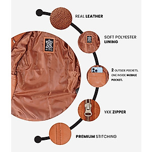 Decrum Womens Brown Leather Jacket - chaquetas de cuero para mujer | [1300172] N-185, S