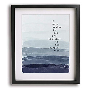 Purple Rain by Prince inspired song lyric wall art print, anniversary gift idea ombre music poster home decor gift idea