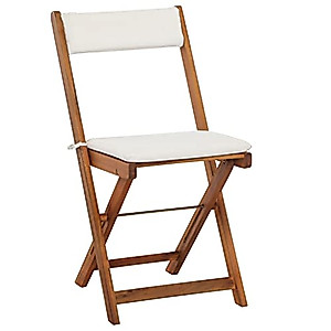 MBFLUUML Outdoor Balcony Furniture, Outdoor Patio Furniture, 3 Piece Folding Bistro Set with Cushions Solid Acacia Wood Suitable for Patio, Porch, Backyard, Balcony.