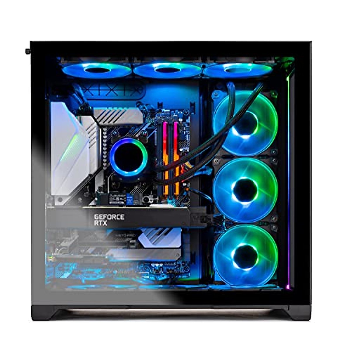 Skytech Gaming Prism II Gaming PC Desktop – INTEL Core i9 12900K 3.2 GHz, RTX 3090, 1TB NVME Gen4 SSD, 32G DDR5 RGB, 850W GOLD PSU, 360mm AIO, AC Wi-Fi, Windows 10 Home 64-bit