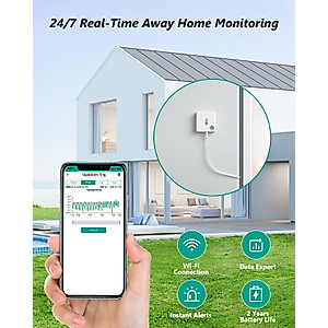 MOCREO ST5 WiFi Freezer Thermometer Alarm, Email Alert, App Notification, Data Logging Export, No Subscription Fee, Remote Temperature Sensor for Refrigerator, Freezer, Hot Tub (2 Pack)